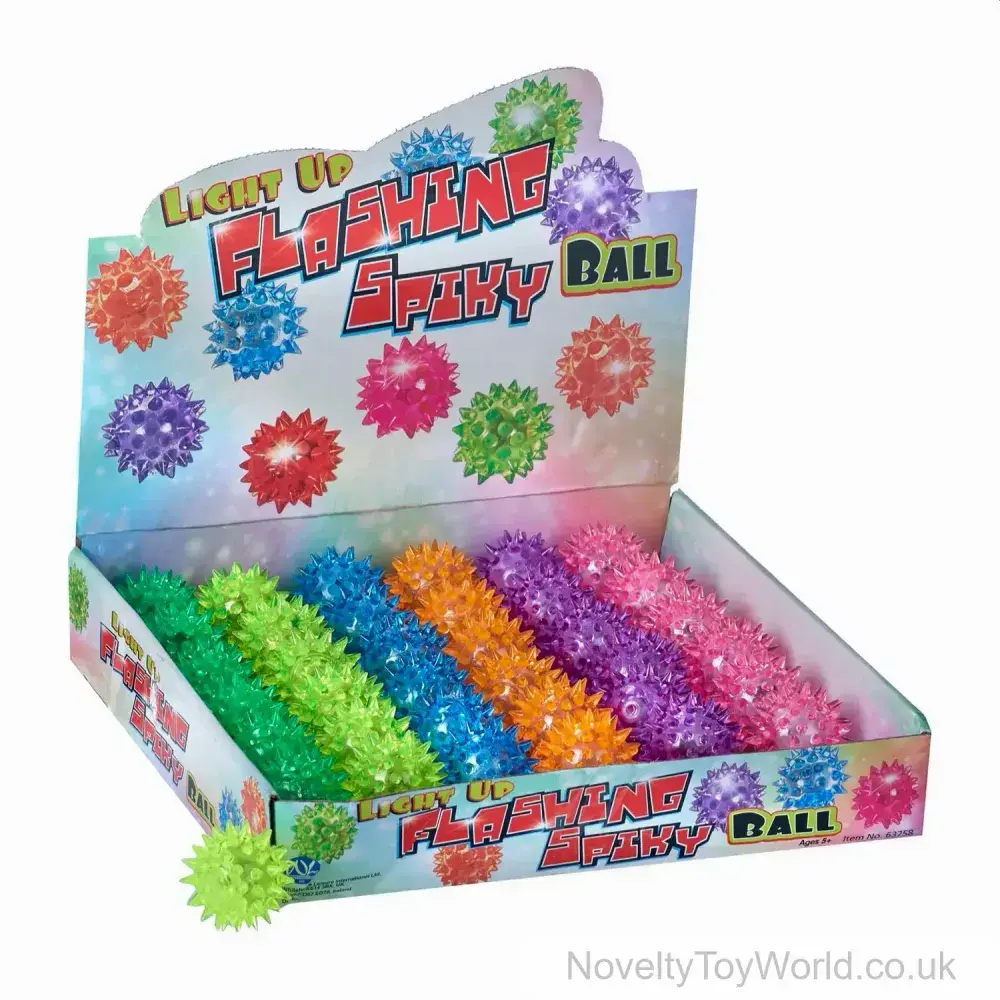 Bulk Buy | Light Up Mini Spikey Flash Ball - Assorted Colours (3.8cm ...