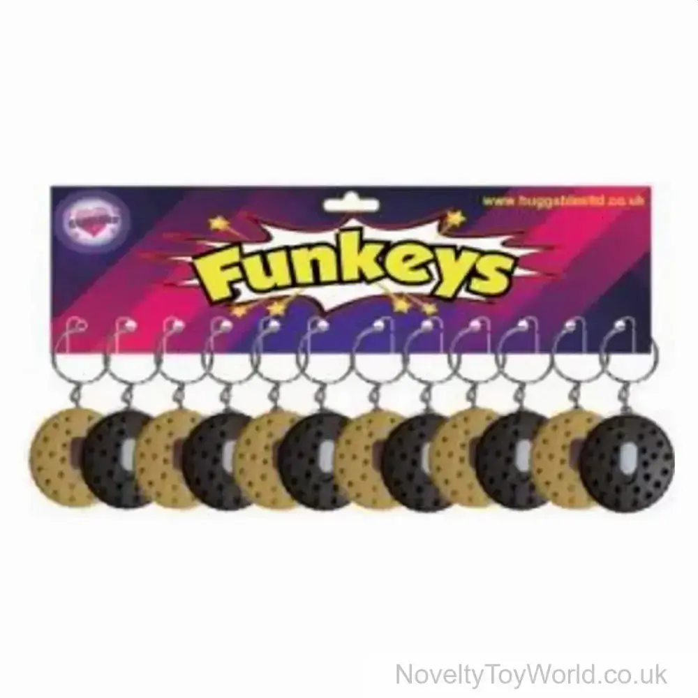 Bulk Buy | Light Up Round Chocolate Biscuit Keyrings | Party Bag ...