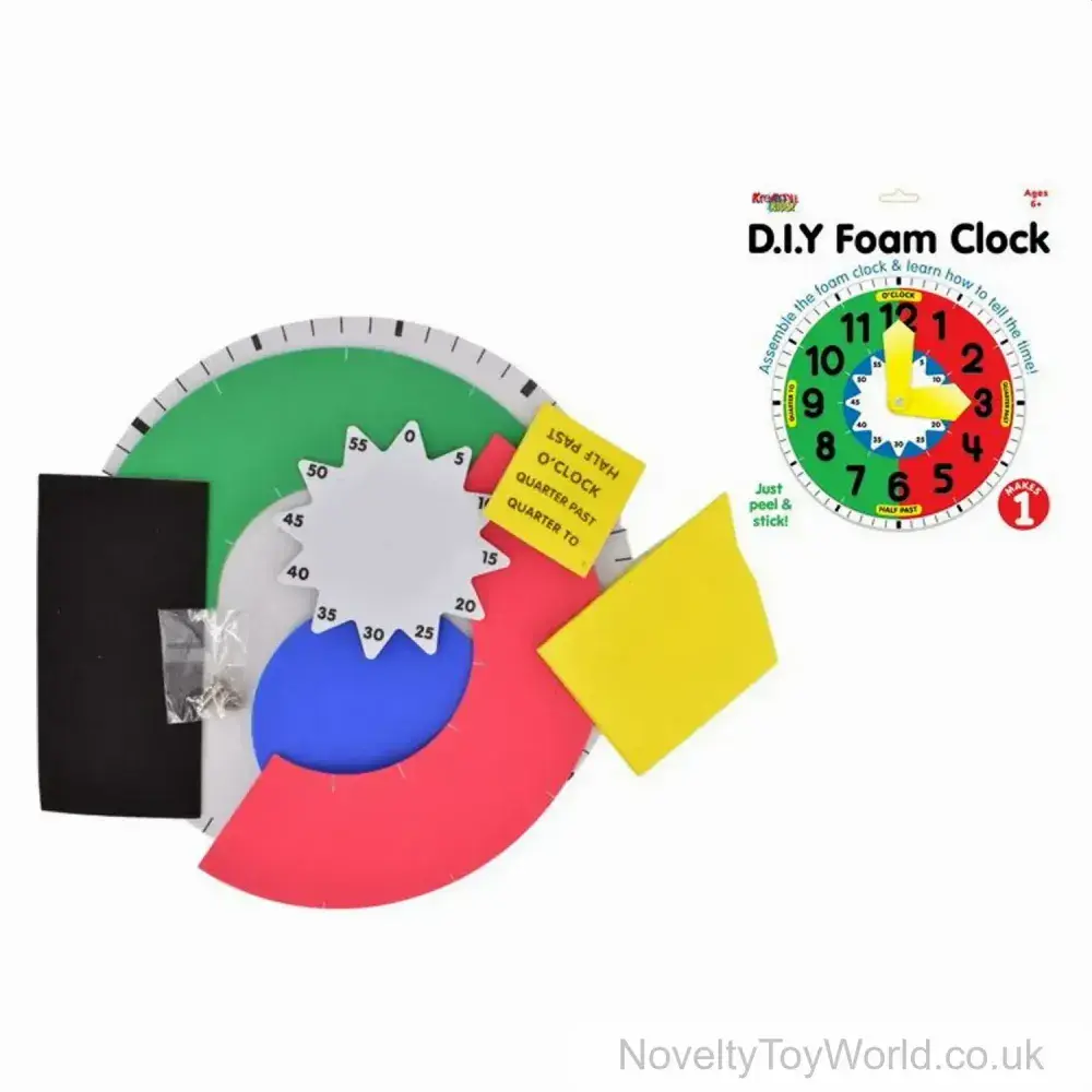 Make Your Own DIY Foam Clock - Age 6+ | Wholesale Toys UK