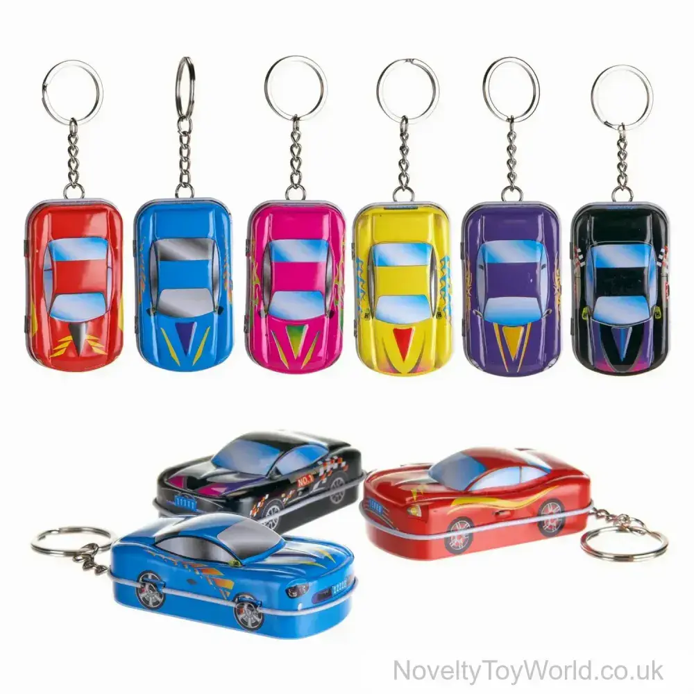Metal Car Keepsake Boxes Keyring - 5cm | Low Cost Gift For Children UK