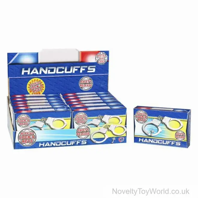 Metal Diecast Handcuffs with Safety Release | Police Toys for Children
