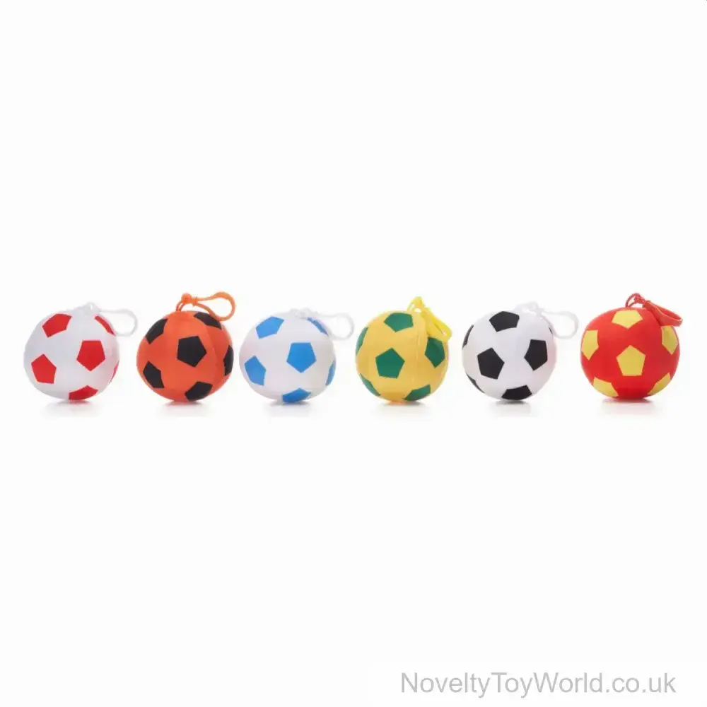 Mini Football Soft Toy On Bag Clip (7.5cm) | Wholesale Toys UK