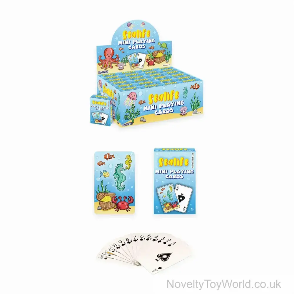 Mini Sea Animal Playing Cards (6 x 4cm) | Wholesale Party Bag Toys