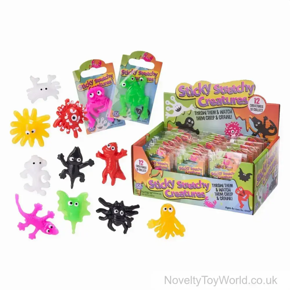 Wholesale Mini Sticky Animal In Packet - 12 Assorted | Bulk Buy Joke ...