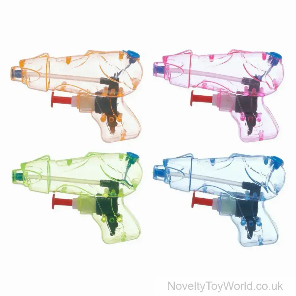 Mini Water Pistol - See Through - 9cm | Wholesale Water Guns UK