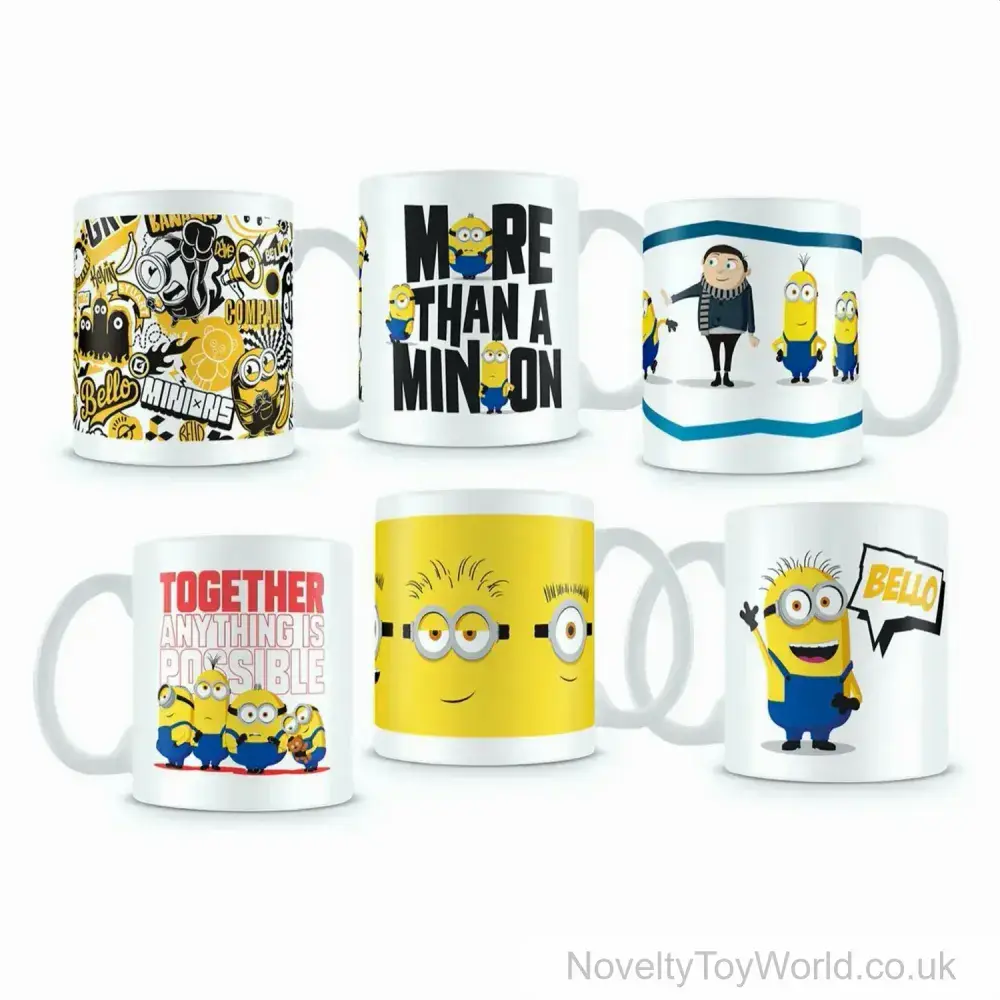 Minions 2 Mugs - 6 Assorted in Boxes (8oz) | Wholesale Branded Mugs