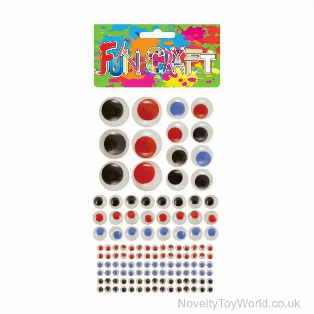 Bulk Buy | Mixed colour & Sizes Googly Eyes Crafting Pack