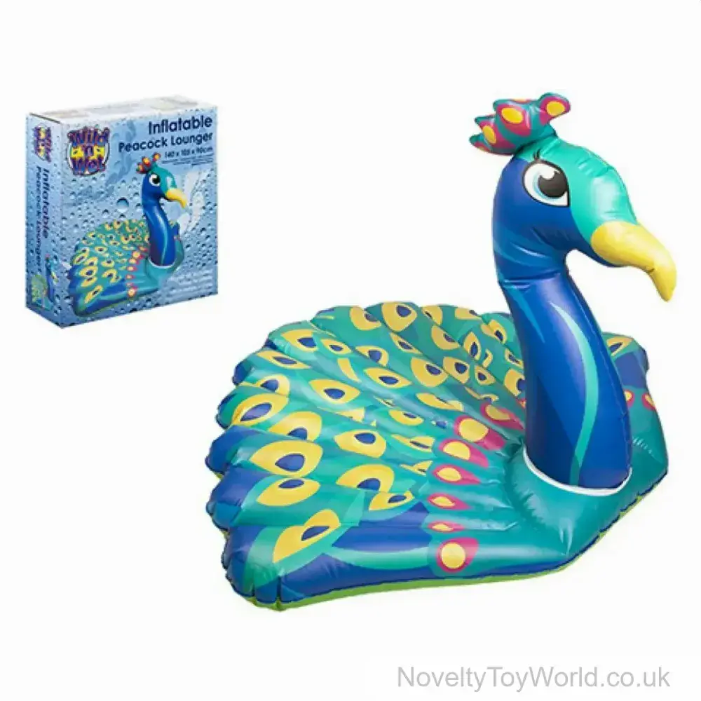Novelty Peacock Inflatable Pool Lounger (140cm) | Wholesale Pool Toys