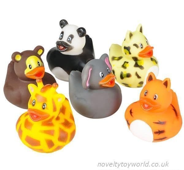 Bulk Buy | Novelty Zoo Animal Toy Rubber Ducks (5cm) | Wholesale Duckies