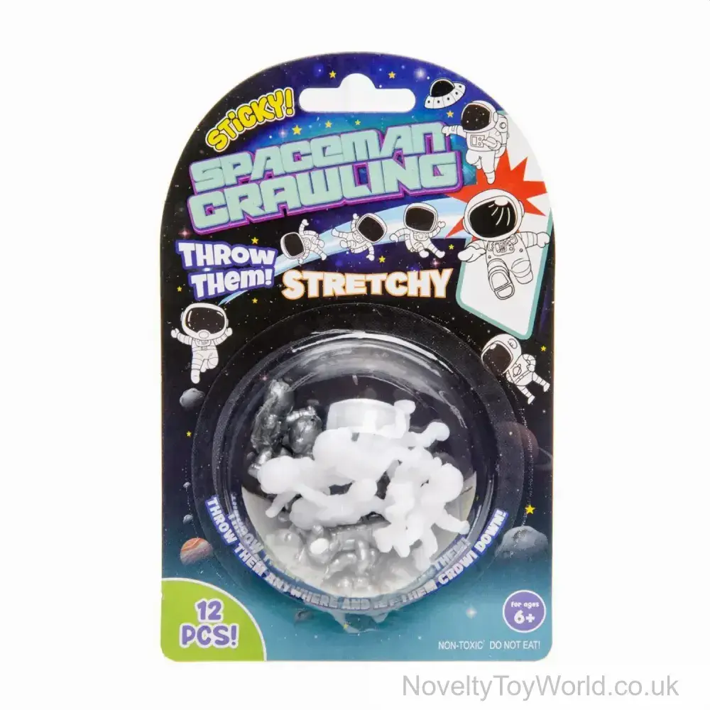 Pack of 12 Sticky Spacemen Astronauts | Wholesale Space Party Toys