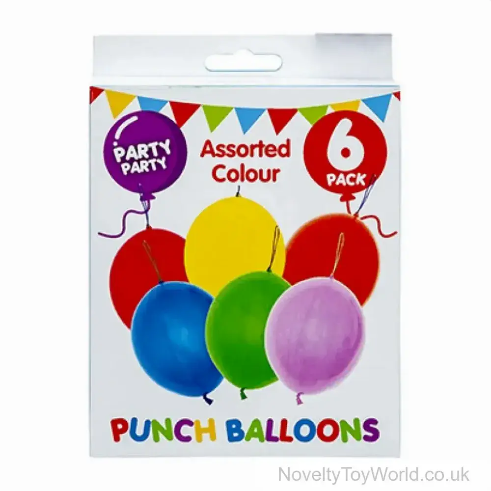 Bulk Buy | Pack of 6 Party Punch Balloons In Box | Wholesale Toys For ...