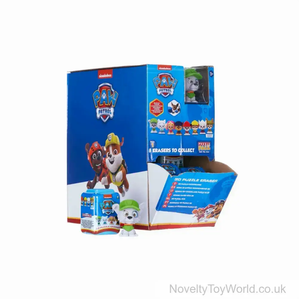 Paw Patrol Build Your Own 3D Eraser - 8 Assorted | Nickelodeon Wholesale