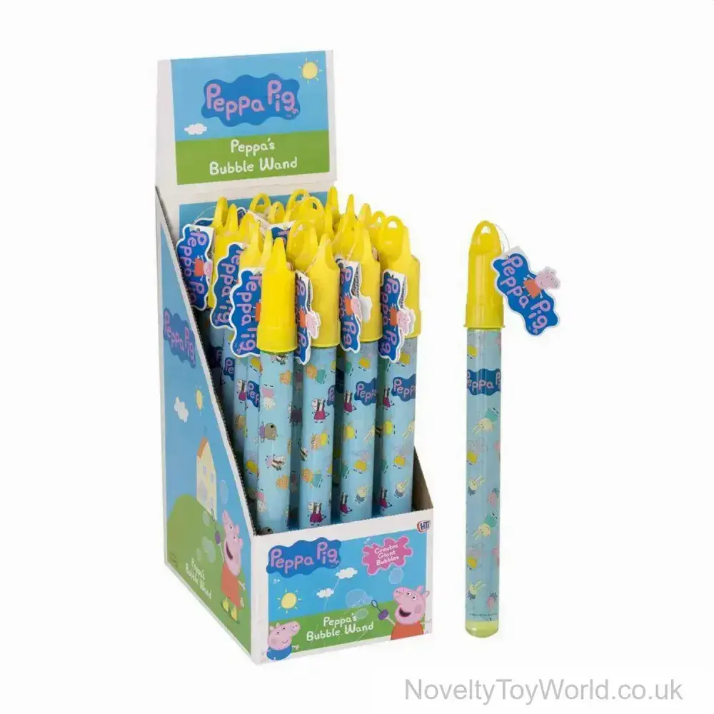 Bulk Buy | Peppa Pig Bubble Sticks - Large Bubbles | Wholesale Bubble Toys