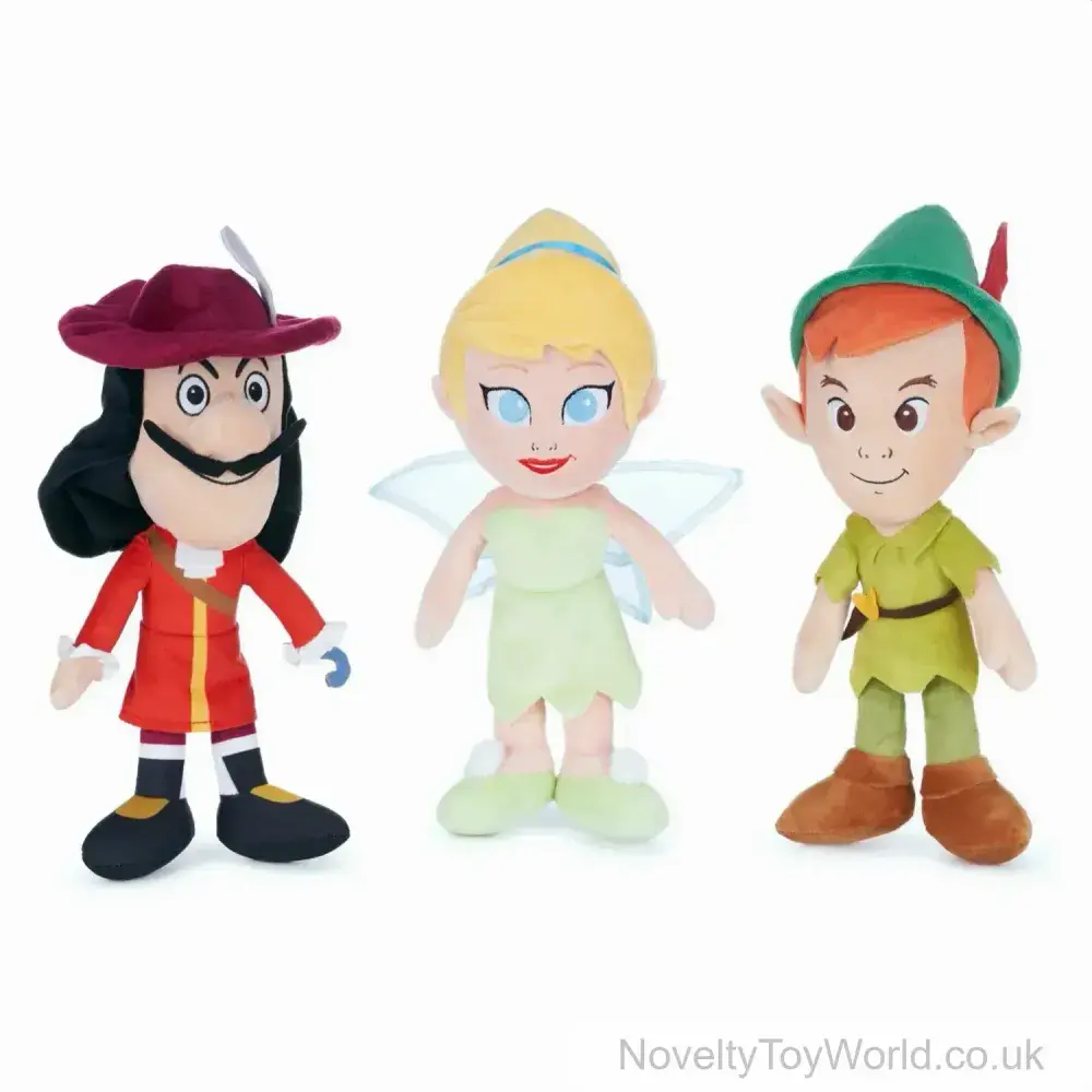 Peter Pan Soft Plush Toy Characters - 3 Assorted (30cm) | Disney Wholesale