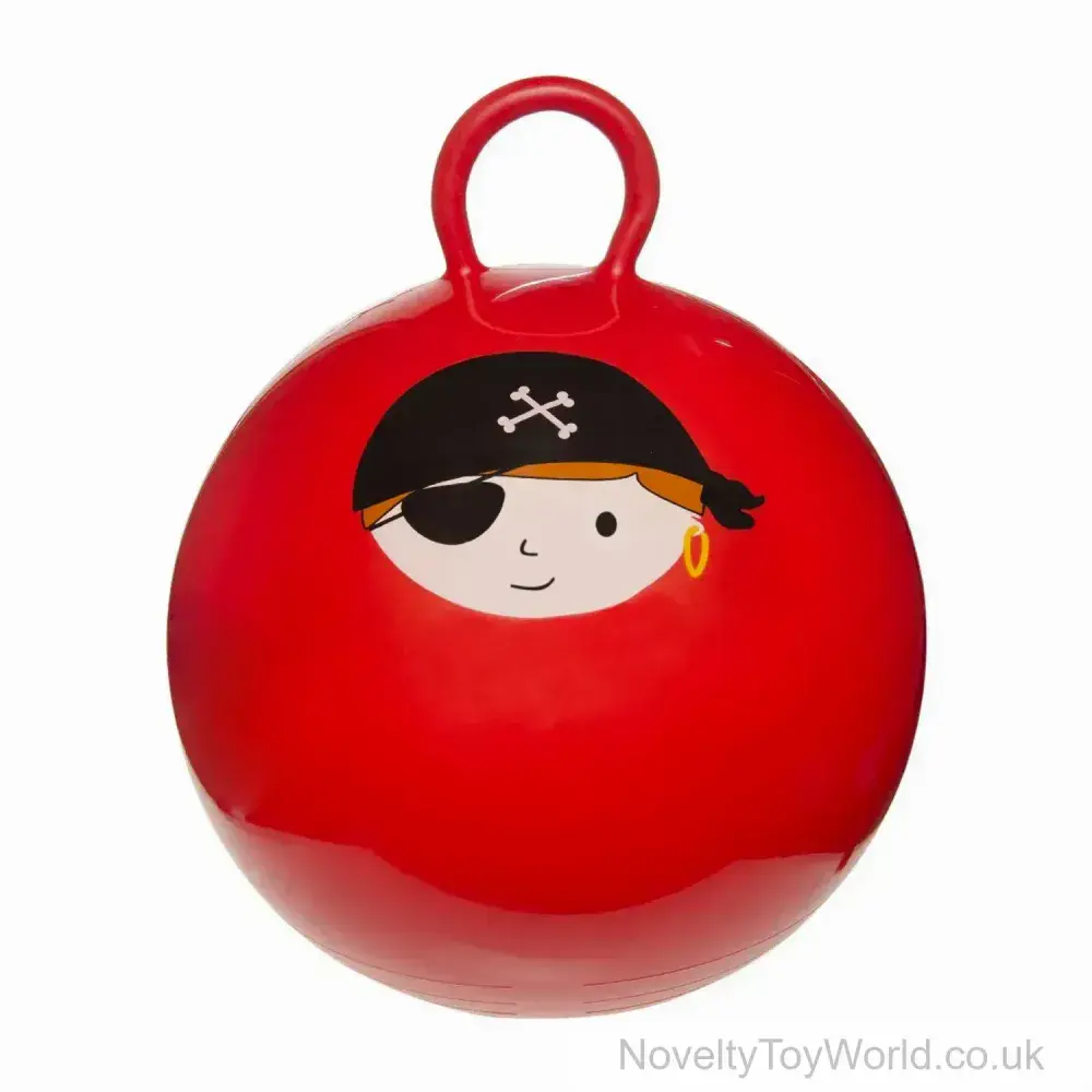 Pirate Mini Space Hopper Skippy Ball with Handle (46cm) | Bulk Buy Toys UK