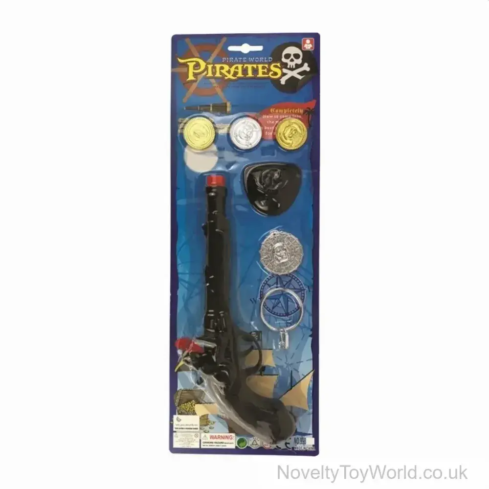 Pirate Play Set for Kids - Earring, Eye Patch, Medallion, Gun, Coins ...