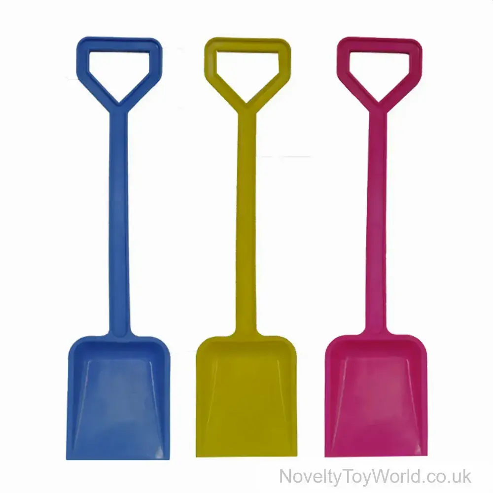 Plastic Bright Colour Beach Spade (45cm) - 3 Assorted