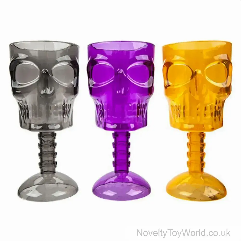Plastic Skull Goblet Cup | Halloween Spooky Party Drinking Cups ...