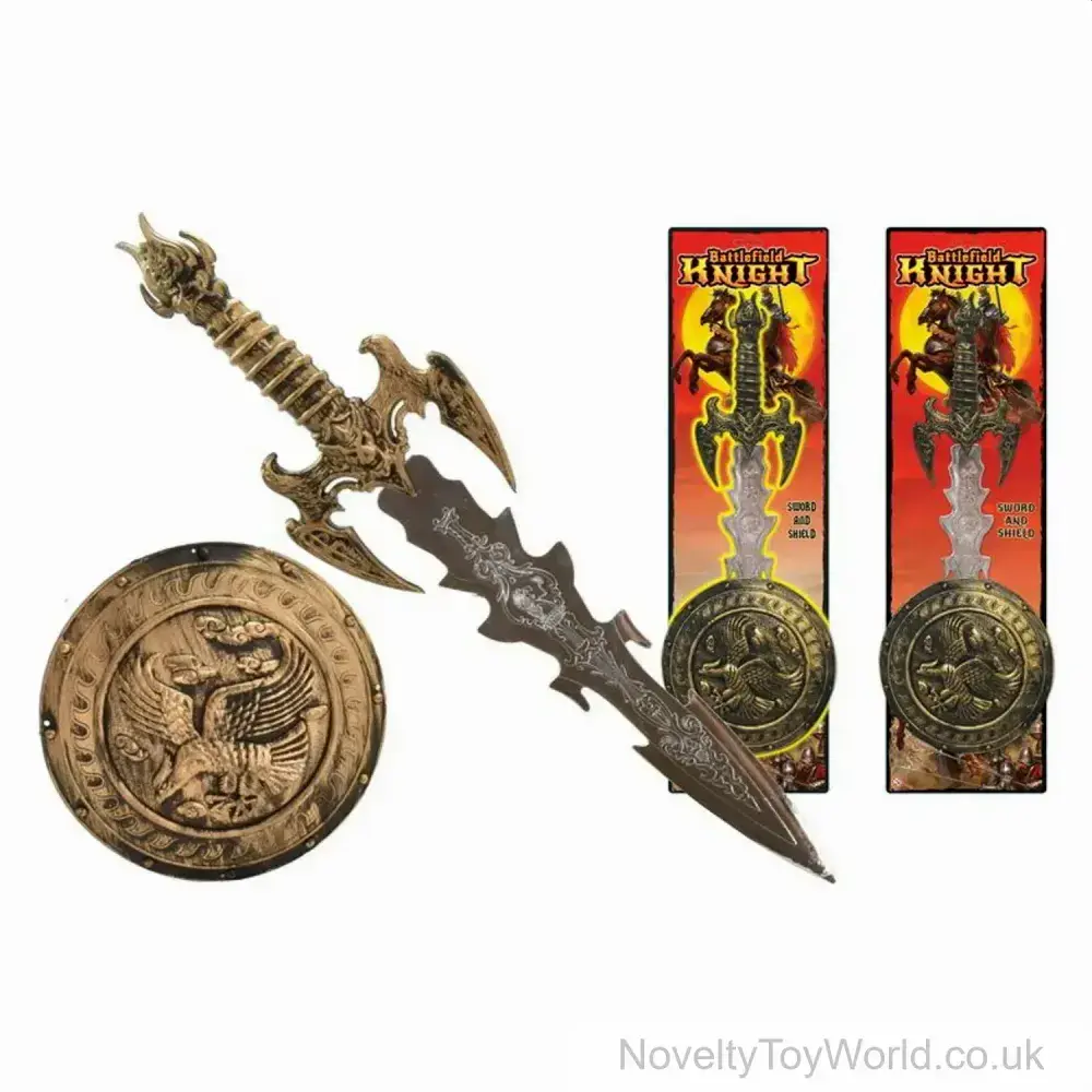 Plastic Toy Knight Sword & Shield Set | Battle Toys Wholesale
