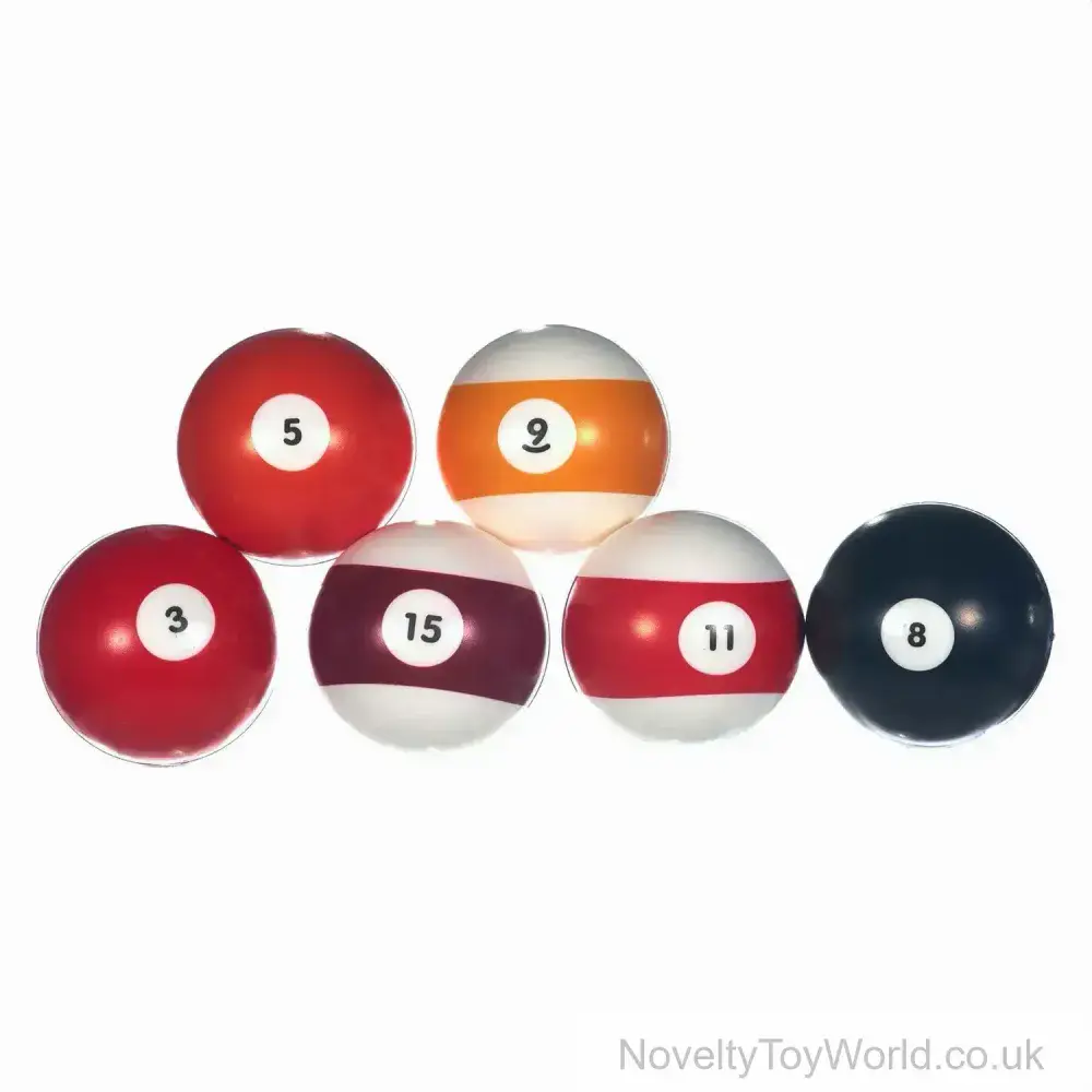 Pool Ball PU Foam Stress Toy - 10cm | Bulk Buy Stress Toys & Balls UK