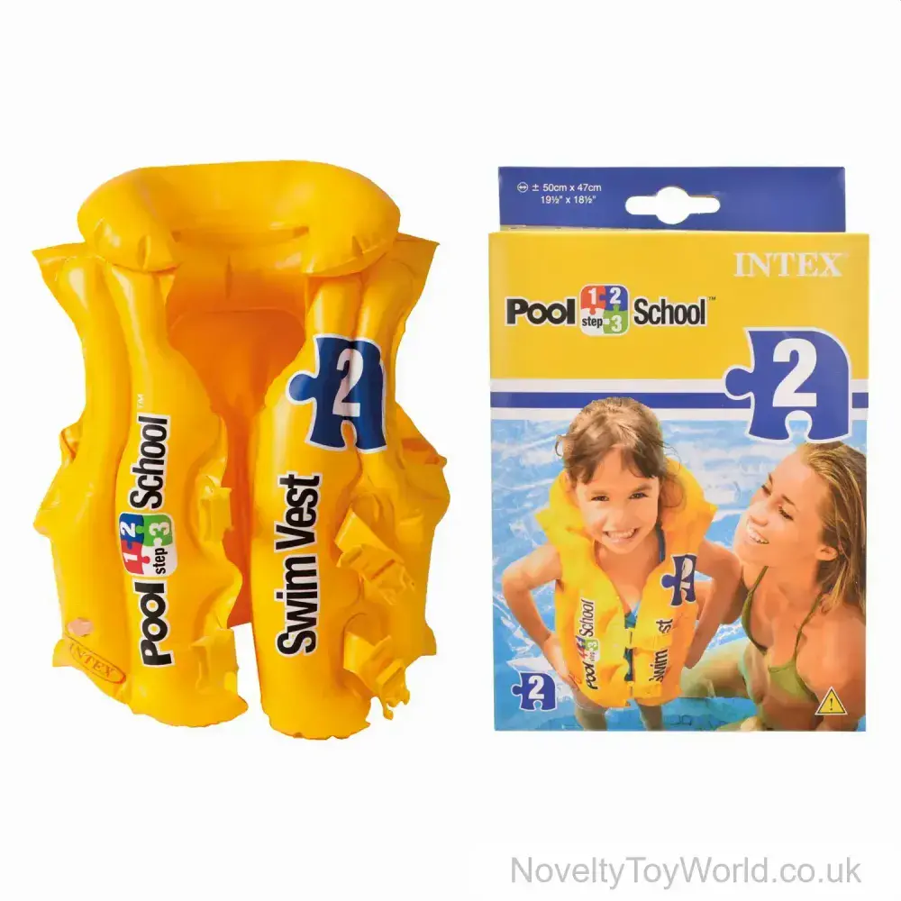 Pool School Inflatable Intex Swimming Vest (Ages 3-6) | Wholesale ...