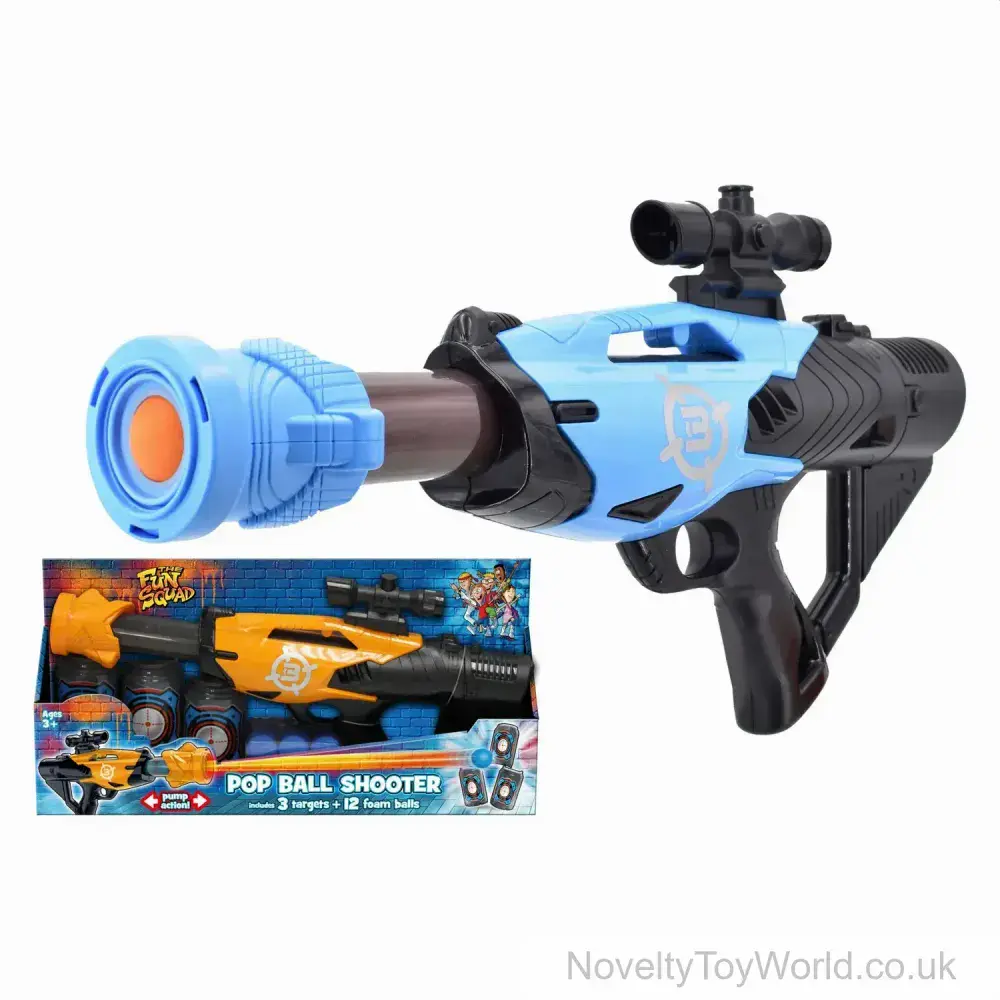 Pop Ball Shooter Gun With 3 Targets & 12 Foam Balls | Cut Price ...