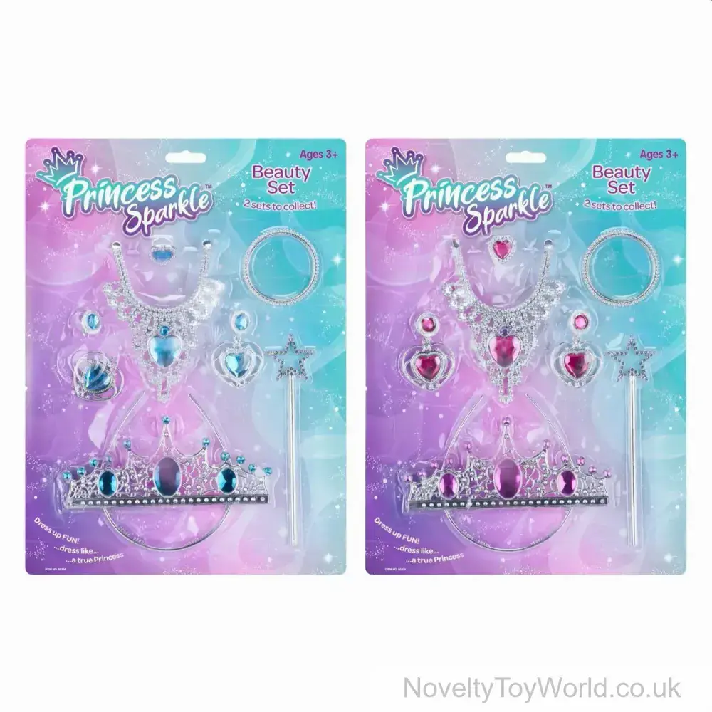 Princess Jewellery, Tiara & Wand Set - 2 Assorted | Wholesale Girls Toys UK
