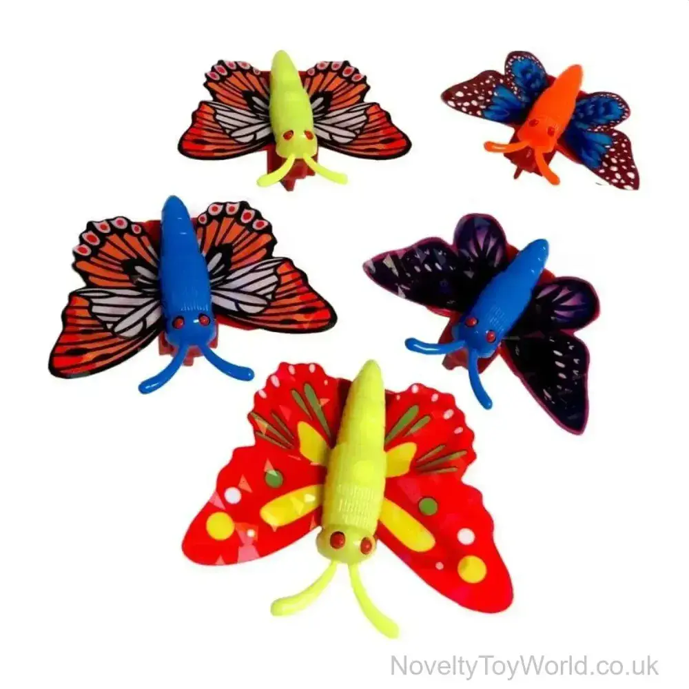 Pull Back Butterfly Toy with Wheels (5cm) | Wholesale Party Bag Toys