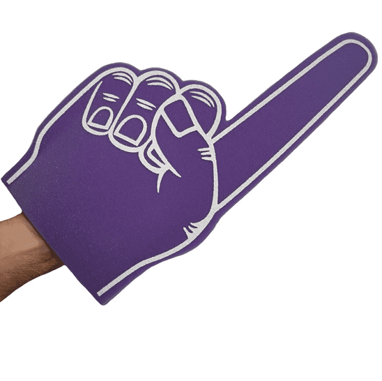 Purple Pointing Foam Fingers - Foam Hands in Bulk | Wholesale UK