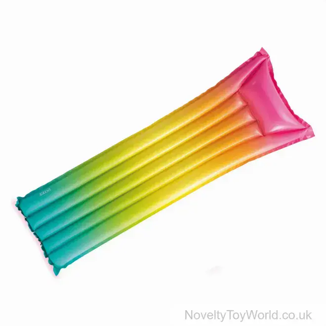 Bulk Buy Rainbow Inflatable Pool Lilo - Lounger Floaty (145cm ...