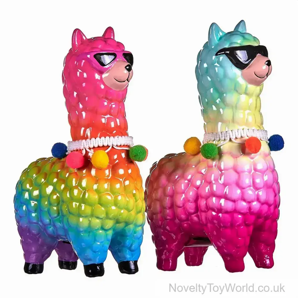 Rainbow Llama with Shades Money Box | Unique Wholesale