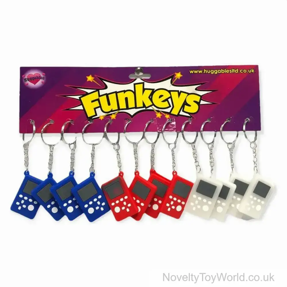 Bulk Buy | Retro Handheld Gaming Rubber Keyring