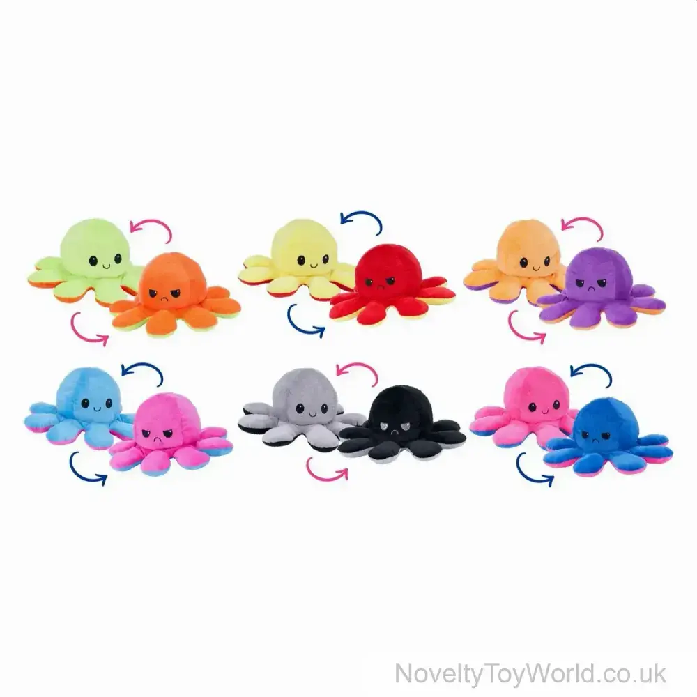 Reversible Octopus Soft Toy - 6 Assorted (30cm) | Cut Price Wholesale ...