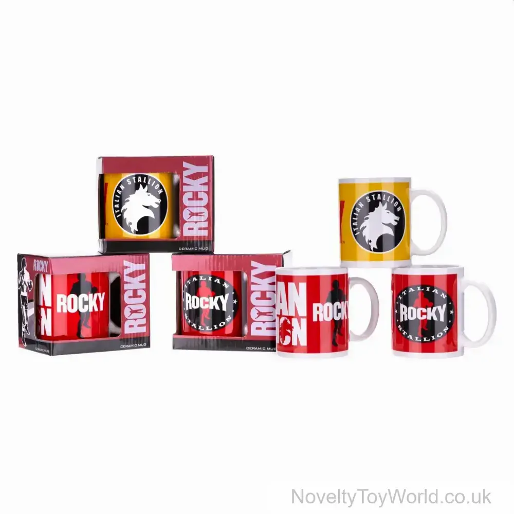 Rocky Licensed Mug in Gift Box - 3 Assorted (325ml) | Wholesale