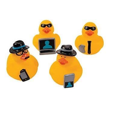 Secret Agent Spy Rubber Ducks (5cm) | Wholesale Duckies
