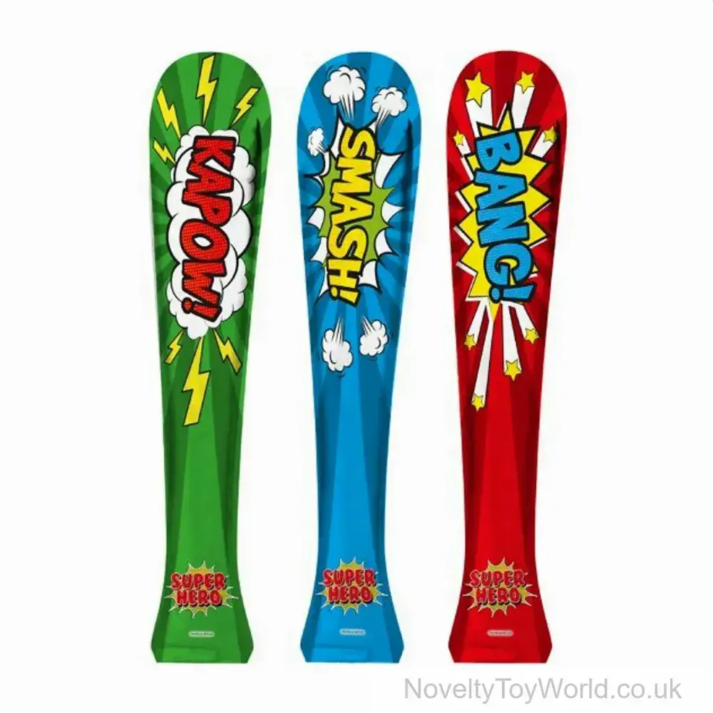Self Inflating Novelty Superhero Baseball Bat (48cm) | Party Bag Toys