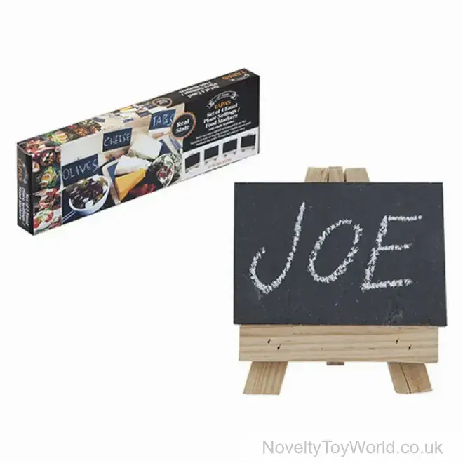 Set of 4 Mini Wooden Easels With Slate Chalkboard | Wholesale Party ...