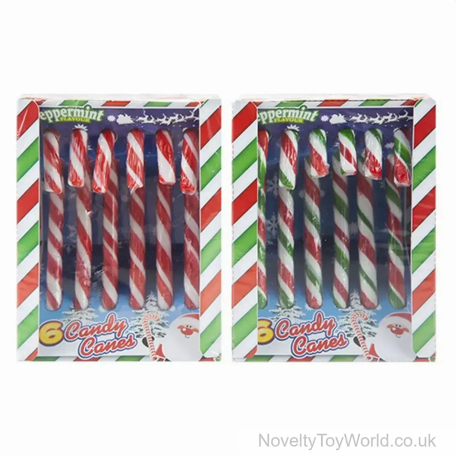 Set of 6 Candy Cane Sweets In Box Peppermint Flavour Wholesale Sweets Candy UK