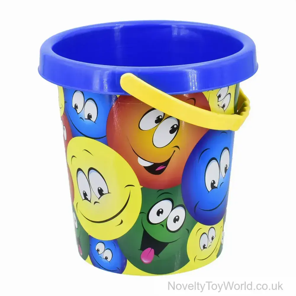 Smile Face Bucket (14cm) | Wholesale Beach Toys UK