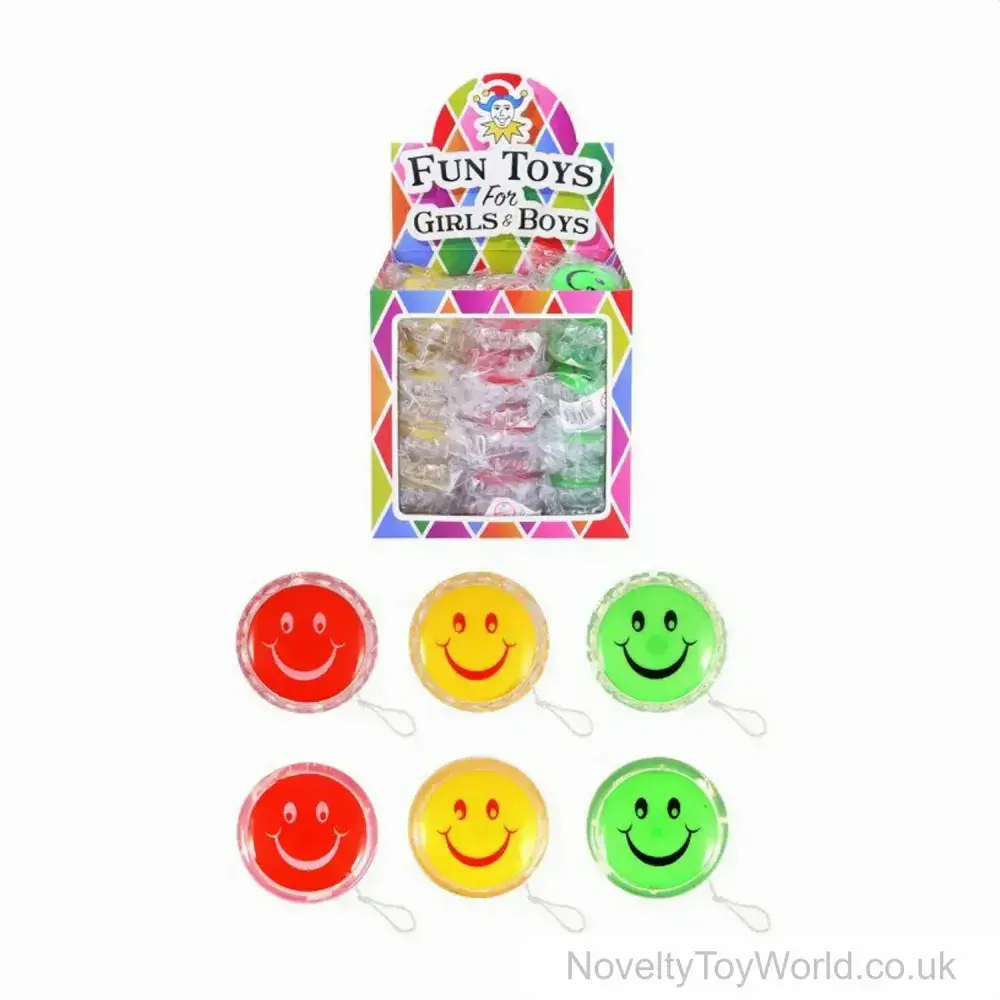 Bulk Buy | Smile Face Yo-Yos - Children's Toys (5cm)