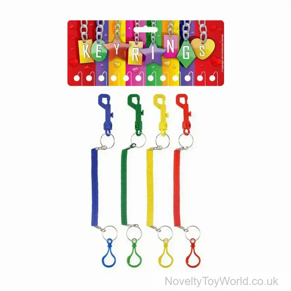 Wholesale | Spiral Extension & Clip Keyring (12cm)