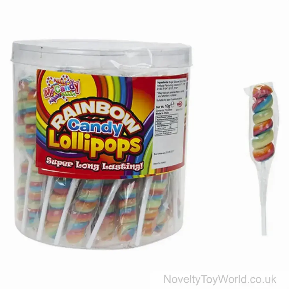 Spiral Rainbow Lollipop - 10g | Discount Wholesale Sweets For Kid's Parties