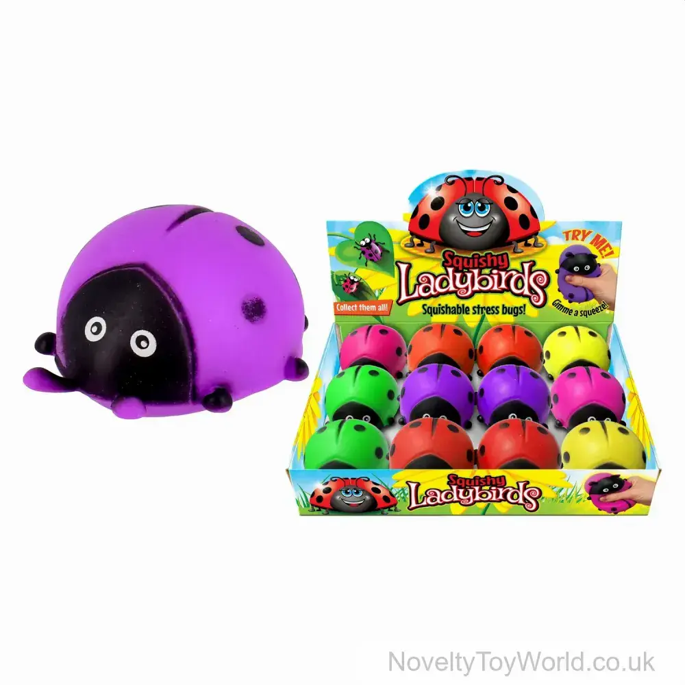 Squishy & Squeezy Ladybird Sensory Toy - Assorted | Bulk Buy Stress Balls UK