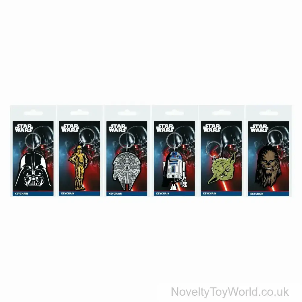 Star Wars Official Rubber 2D Keyrings - 6 Assorted | Wholesale Branded ...