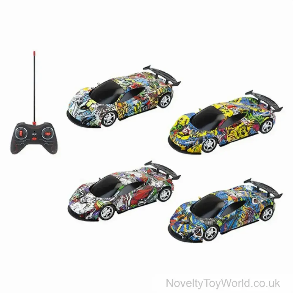 Street Race Car Remote Control Graffiti Racers - 1:16 Scale | Bulk R/C Toys