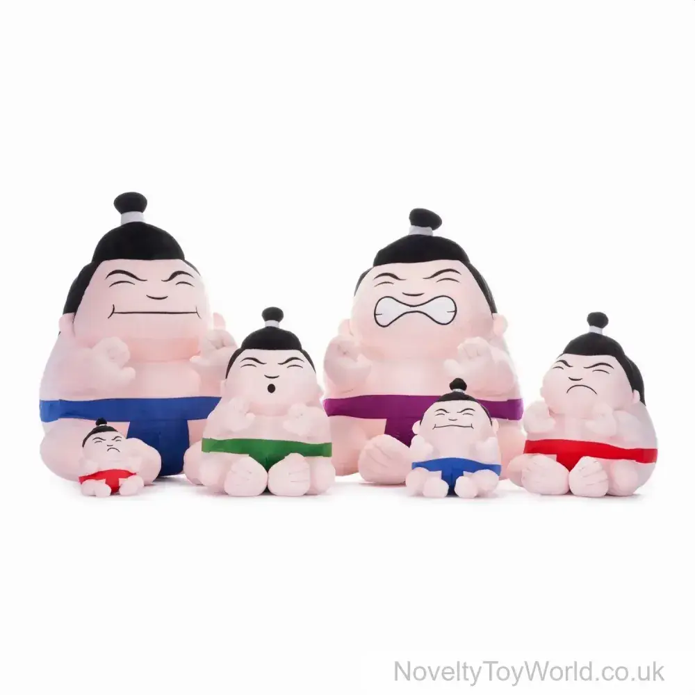 Sumo Wrestler Plush Toy - 4 Assorted - 19cm | Bulk Buy Soft Toys