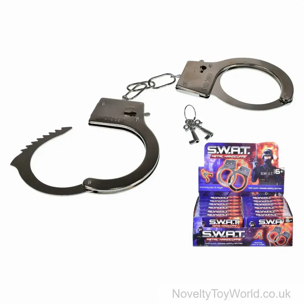 SWAT Police Team Play Metal Handcuffs | Wholesale Kid's Policeman Fancy ...