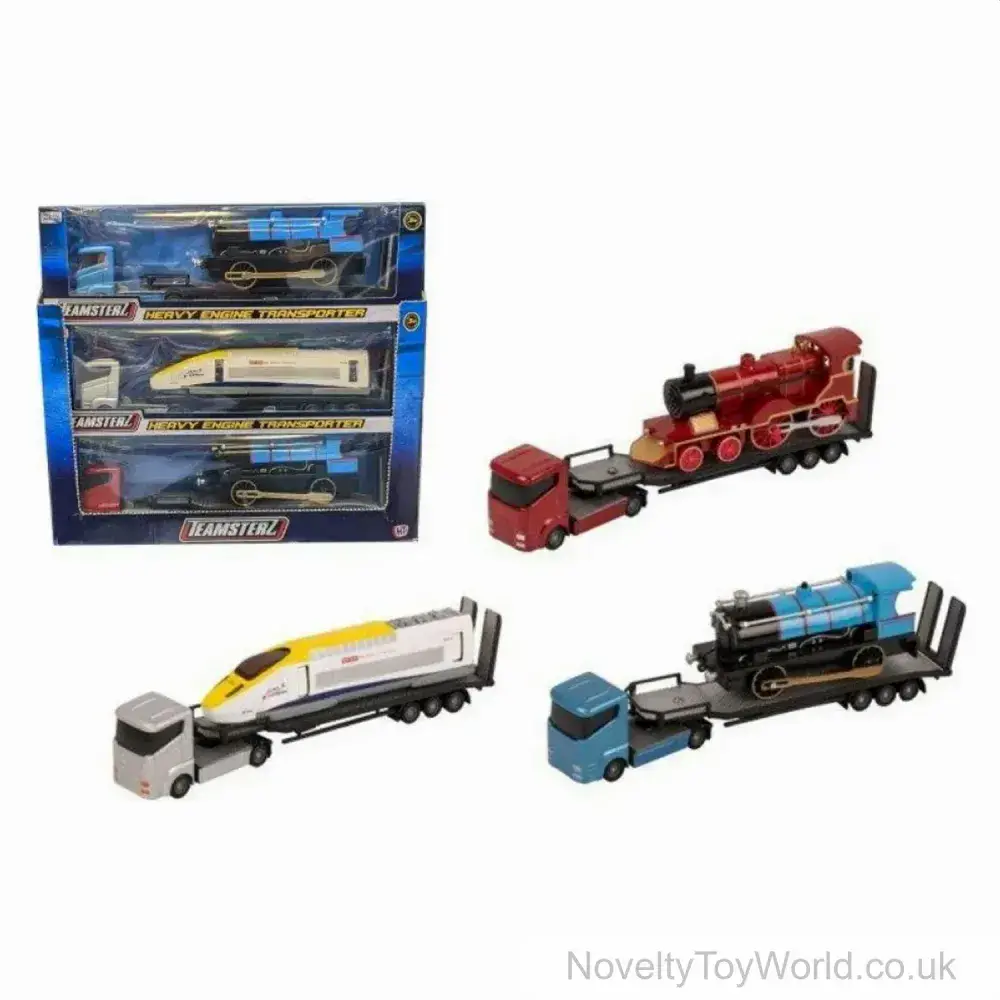 Teamsterz Heavy Engine Train Transporter Set | Wholesale Toy Vehicles