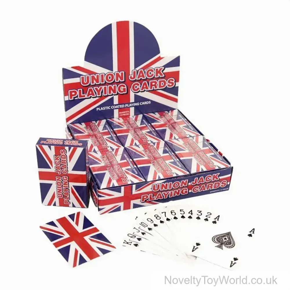 Union Jack Plastic Coated Standard Playing Cards | Wholesale Gifts