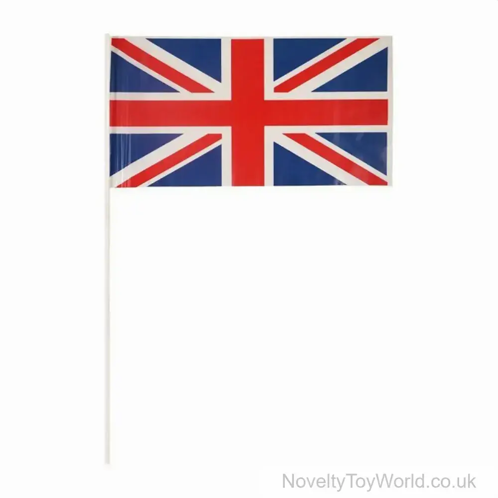 Union Jack Plastic Handheld Flag - 29cm | Wholesale Crowd Waver Props UK